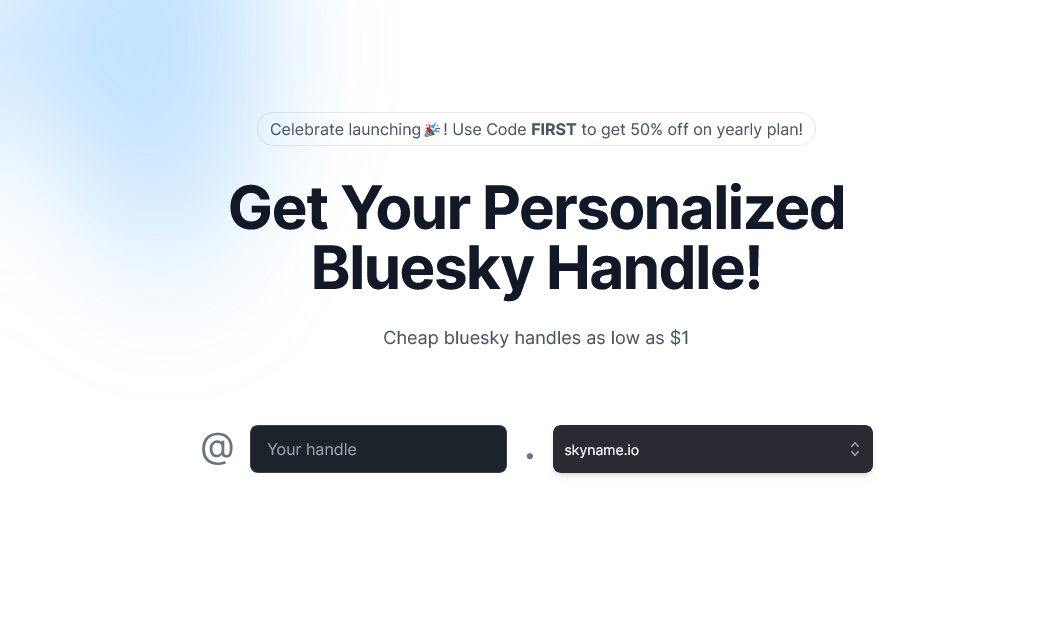 SkyName.io - Custom Bluesky Handles